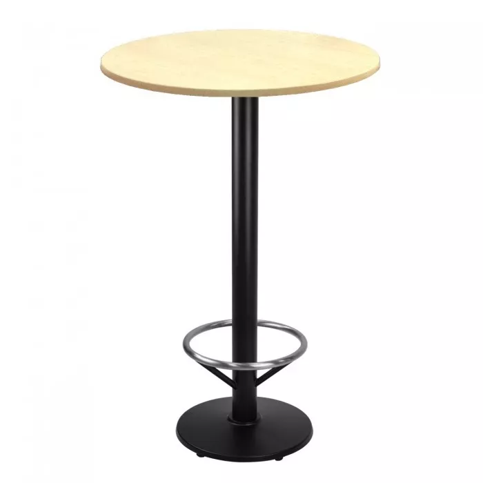 Masa inalta bar rotunda 60xh112cm Raki Maple blat werzalit si picior ...