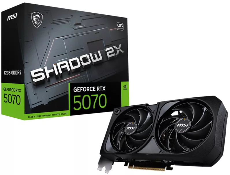 Placa video MSI SHADOW 2X OC NVIDIA GeForce RTX 5070 12GB GDDR7 192-bit ...