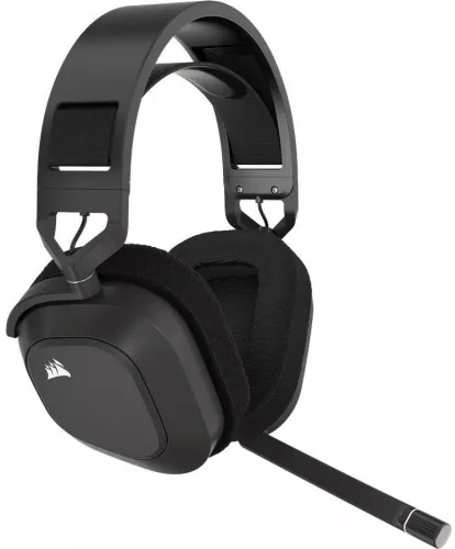 Casti cu microfon Corsair HS80 Max USB Wireless/Bluetooth Carbon