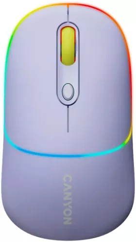 Mouse Optic Canyon MW-22 RGB LED Bluetooth/USB Wireless Lavender CNS ...