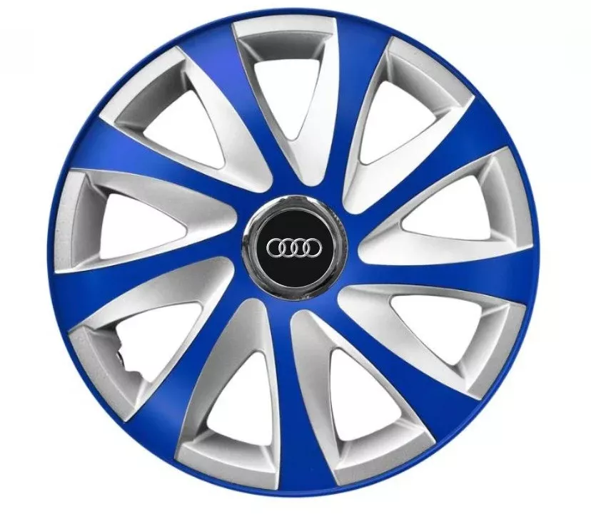 Set 4 capace roti Extra drift Blue R15 pentru gama auto Audi yxuj ...