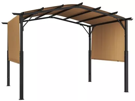 Pavilion retractabil 2.96 x 3.95 x 2.3 m impermeabilizare superioara ...