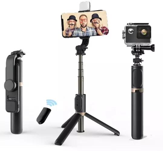 Selfie Stick cu Trepied si Telecomanda 76cm SOL Extend A49 ABS si ...