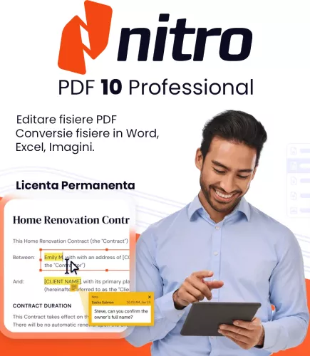 Licenta editare PDF Nitro Professional versiunea 10 LPDFNTR10PC - domo.ro
