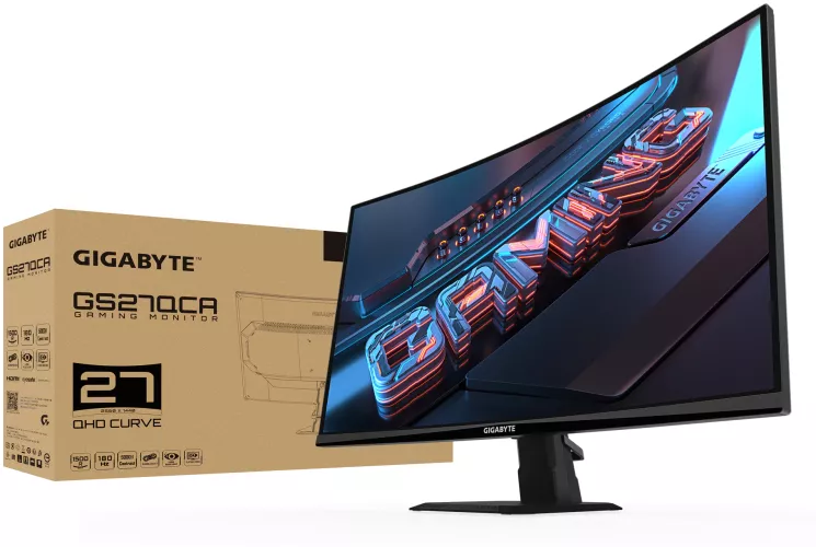 Monitor LED GIGABYTE Gaming GS27QCA Curbat 27 inch WQHD VA 1 ms 180 Hz HDR