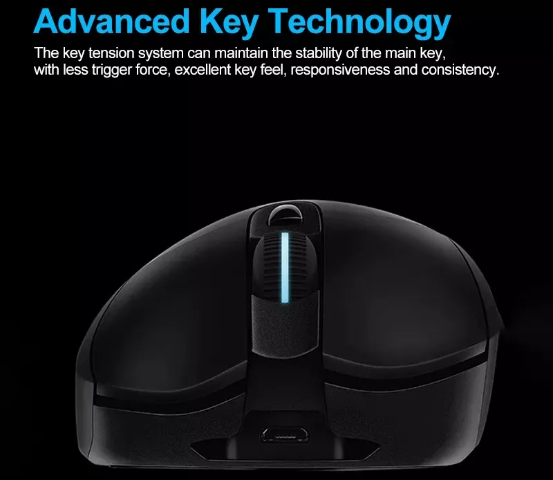 Mouse de gaming Logitech LIGHTSPEED HERO &ndash Fara fir iluminare RGB ...