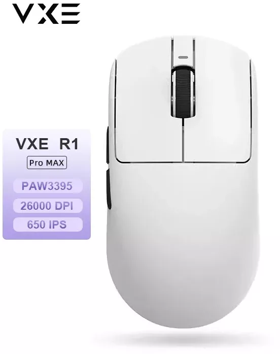 VGN VXE R1 Pro MAX Mouse de Gaming Bluetooth PAW3395 - R1 Pro MAX Alb - domo.ro