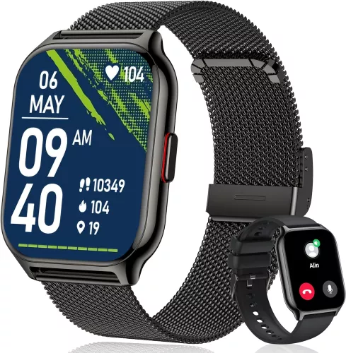 Ceas Smartwatch Barbati TechONE Wand Pro 2 inch SUPER AMOLED Inteligent ...