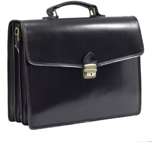 Servieta din piele naturala neagra FS115 FS115A - domo.ro