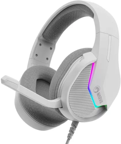 Casti Gaming Marvo H8618 USB Microfon Iluminare RGB Alb MARVO_H8618WH ...