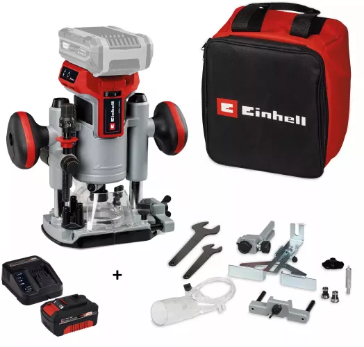 Freza multifunctionala Einhell Power-X-Change TP-RO 18 Set Li BL - Solo + Kit - domo.ro