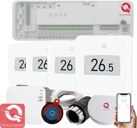 Automatizare Incalzire Pardoseala Q20 Controller 8 zone 4 Termostate Q30