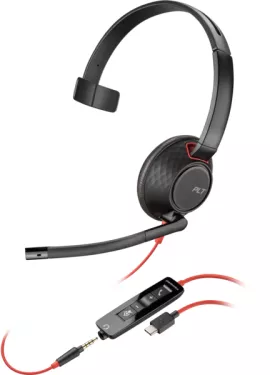 Casca cu microfon Poly by HP Blackwire C5210 3.5mm jack/USB-C/USB-A ...