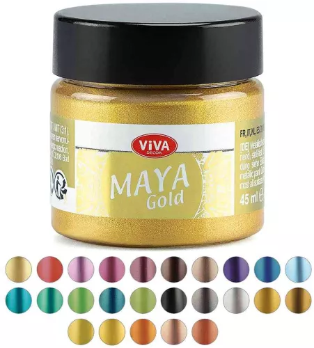 Vopsea metalica acrilica lucioasa Maya-Gold VIVA DECOR 45ml Purpuriu ...