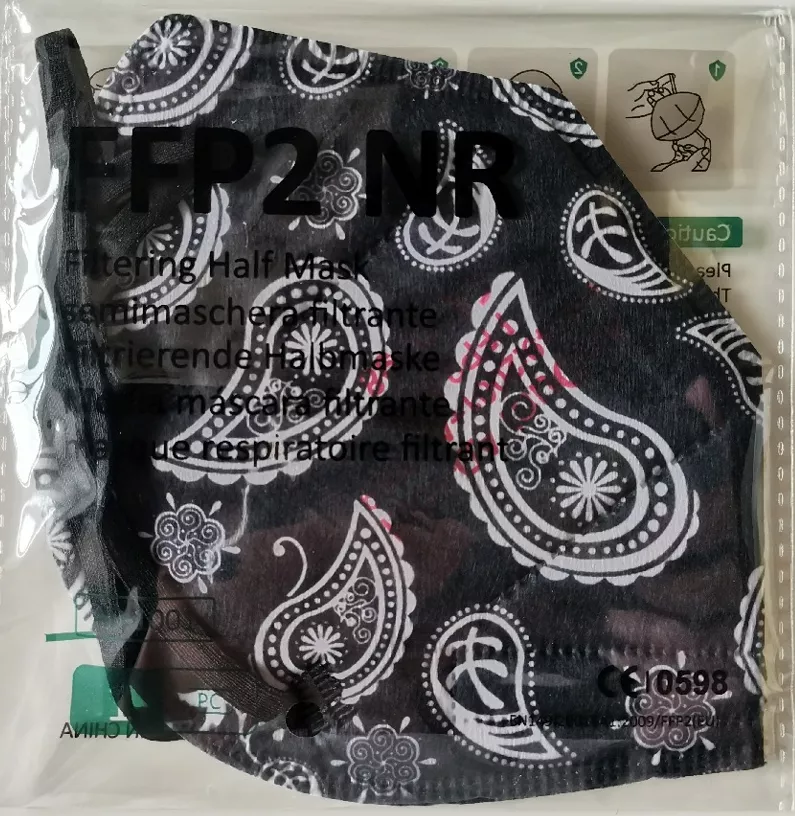 Masti FFP2 Negre/Albe Set 50 model AD-1001 5 straturi ambalata ...