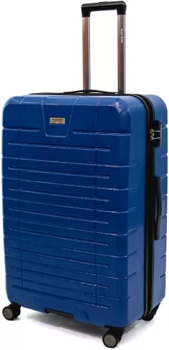 Troler Ella Icon Leaf cu 4 roti duble ABS 77x50x30 cm Albastru 2jko ...