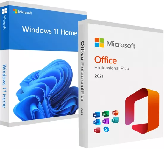 Windows 11 Home OEM + Office 2021 Pro Plus Retail - Licente originale ...