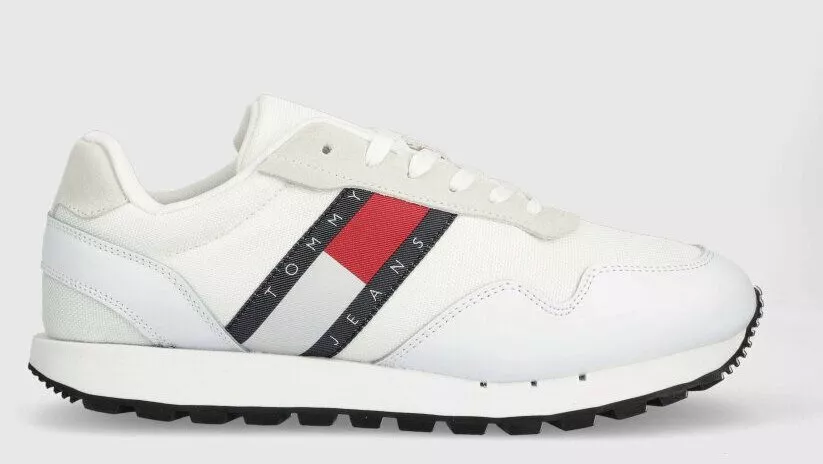 Pantofi Tommy Jeans Retro Runner Ess EM0EM01081 Alb 43 EU z6ax_953238553