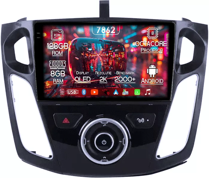 Navigatie dedicata Ford Focus 3 2012-2018 8GB RAM 128GB ROM Octacore ...