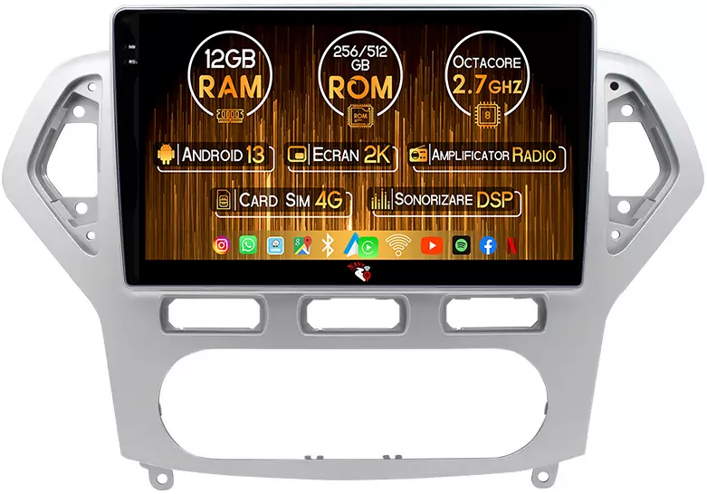 Navigatie dedicata Ford Mondeo 2006-2010 12GB RAM 512GB ROM Android 13