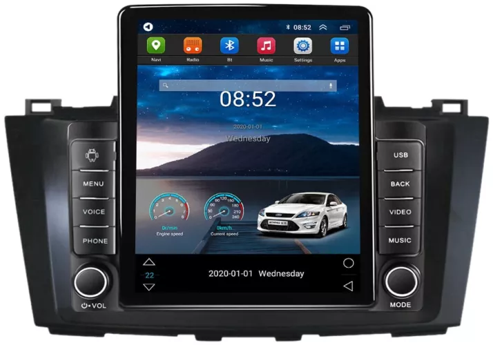 Navigatie dedicata Mazda 5 2010-2015 Tesla Style ANDROID 13 Carplay&Android