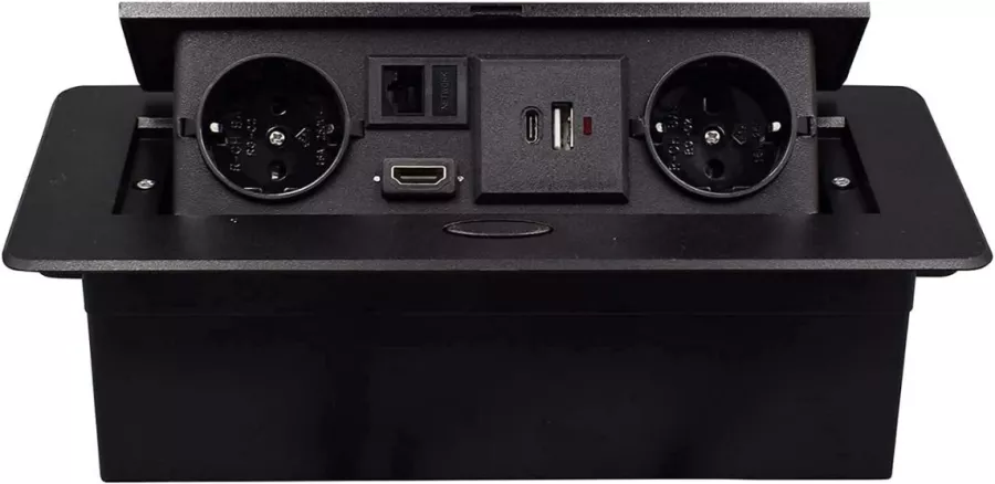 Priza Incorporabila in mobilier ATOMKIT 2 Prize Schuko USB-A+C Intrare ...