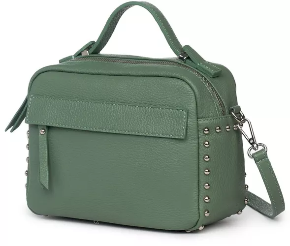 Poseta dama din piele naturala Cora verde fistic cdep_665516626