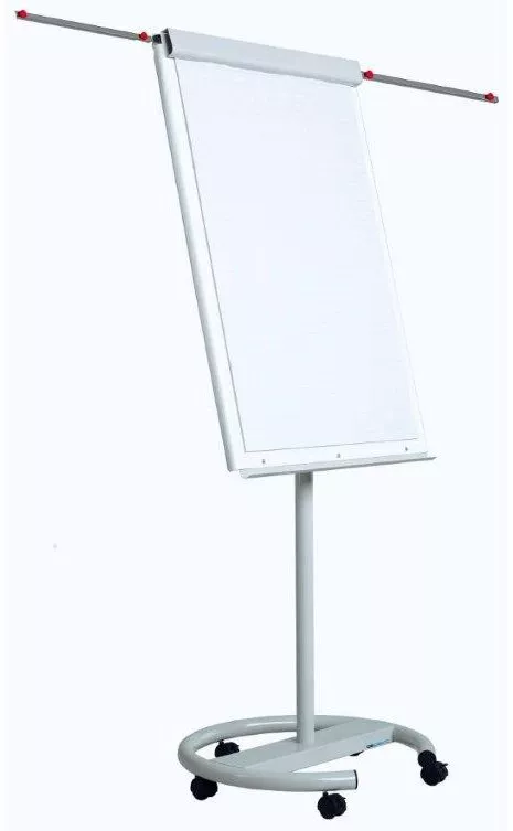 Flipchart Magnetic 100 X 70 Cm Cu Brate Laterale Cu Rotile Optima Vision