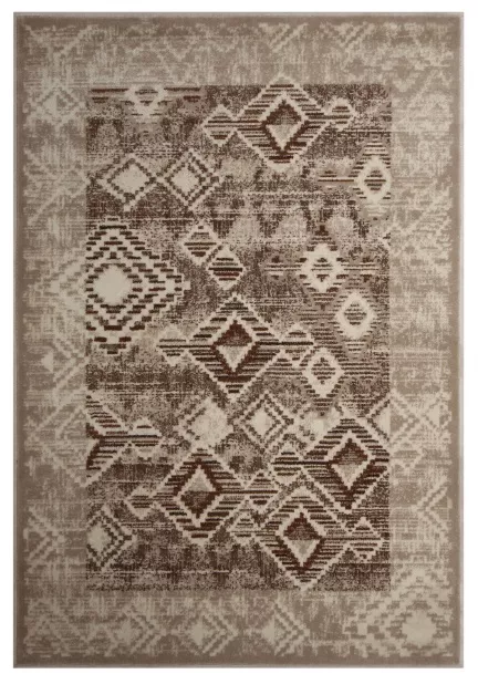 Covor decorativ forma dreptunghi design geometric inaltime fir 9 mm ...