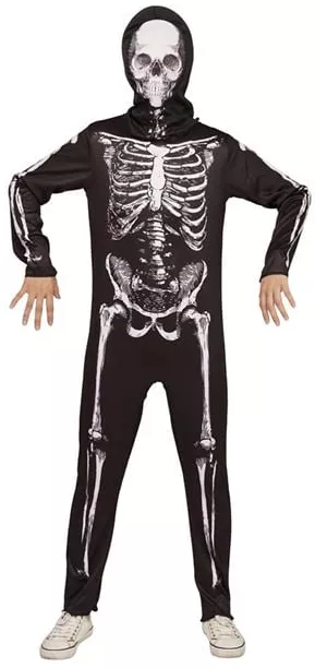 Costum baieti Halloween schelet uman imprimeu varsta 6 ani