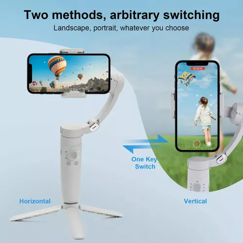 Techsuit - Phone Gimbal M1 - Stabilizer Tripod with Inception Mode Face