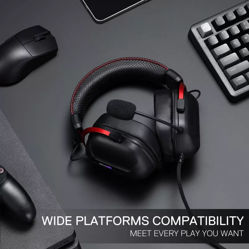Casti Gaming Redragon Cybill H312 RGB 7.1 Surround Black