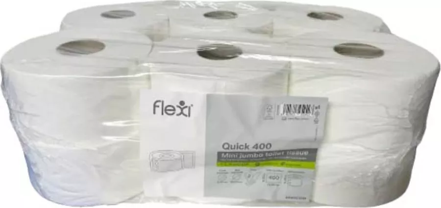 Hartie Igienica Flexi Quick in 2 Straturi din Celuloza 400 Foi 12 Role ...