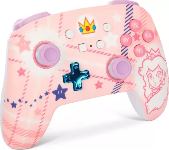 Controller fara fir PowerA Enhanced Wireless Princess Peach Plaid mt9a ...