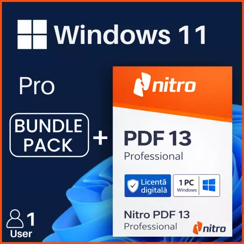 Windows 11 Pro OEM + Nitro PDF 13 Professional 1 PC