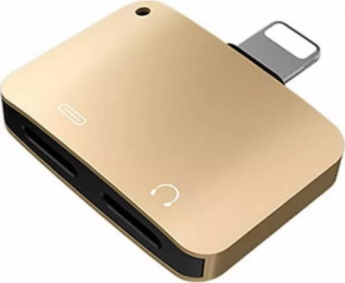 Adaptor Mcdodo Compact Lightning la Dual Port Lightning Gold ca-4280 ...
