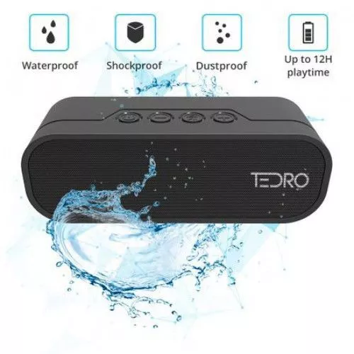 Boxa portabila TEDRO NX4017F 20W stereo Waterproof IP65 Powerbank 4400mAh FM - domo.ro