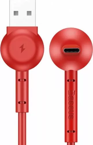 Cablu Type-C Baseus Maruko Video Red 1m 2.1A Cu functie de suport