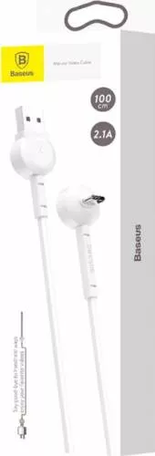 Cablu Type-C Baseus Maruko Video White 1m 2.1A Cu functie de suport ...