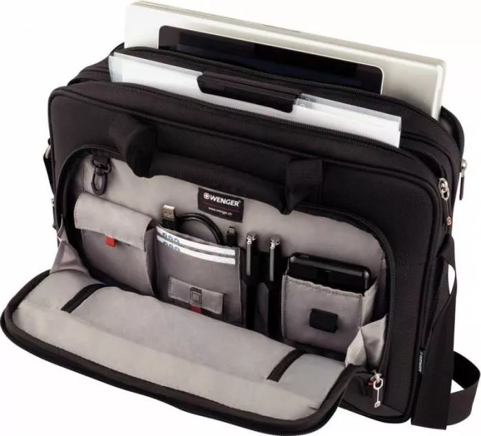 Geanta Notebook Wenger Prospectus 16 black 600649 - domo.ro