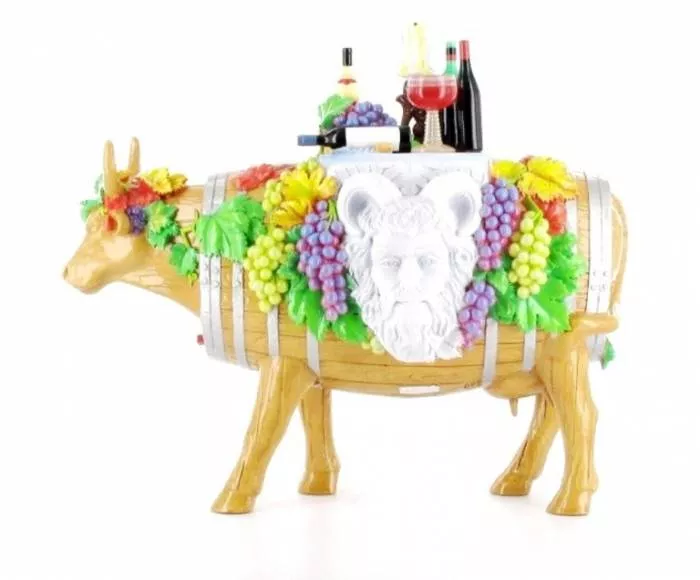 Obiect Decorativ Personalizat Vacuta In Vino Veritas Cadou Deosebit ...