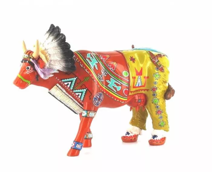 Obiect Decorativ Personalizat Vacuta Indianul Winnetou Cadou Deosebit ...