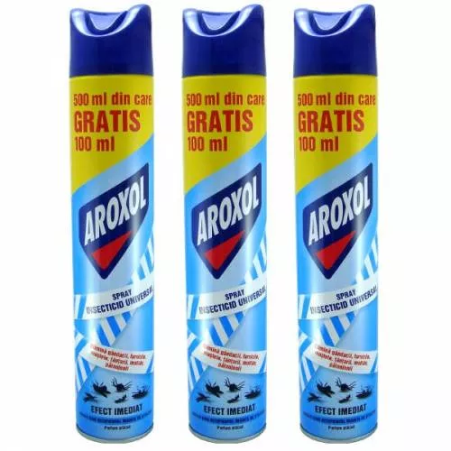 Pachet 3 bucati Aroxol spray universal cu efect imediat 500ml met0073
