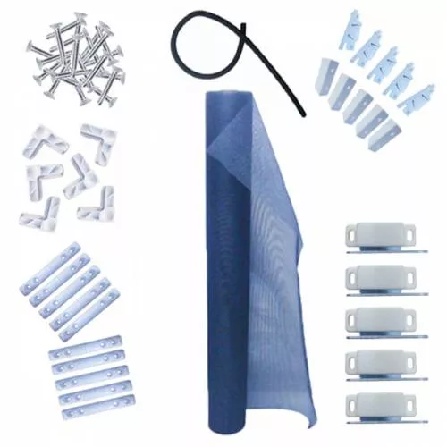 Pachet Accesorii Plase insecte ALB - 2 x Maner D pentru usa din plastic ...