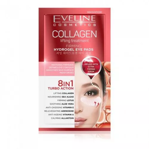 Plasturi hidrogel pentru ochi Eveline Collagen 8in1 ehepc8in1 - domo.ro
