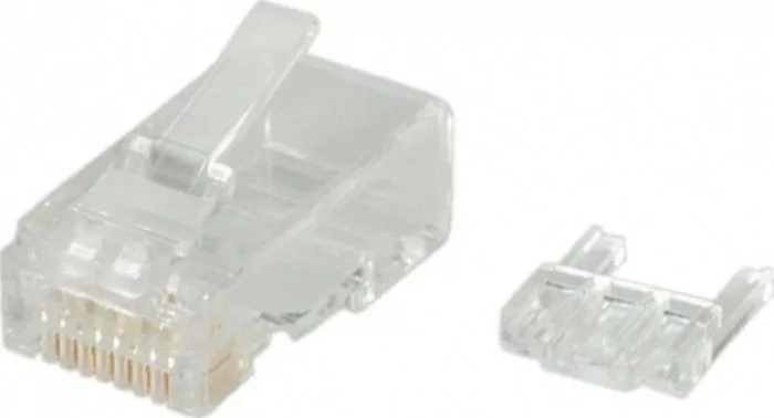 Set 10 buc mufe RJ45 cat 6 UTP Roline neecranate pentru fir solid cu ...