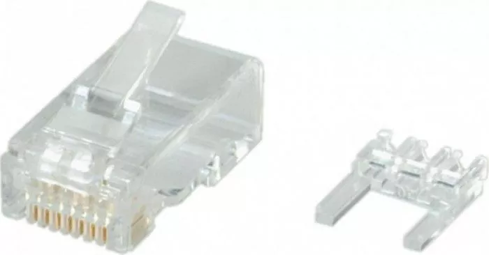 Set 10 buc mufe RJ45 cat 6 UTP Roline neecranate pentru fir solid cu ...