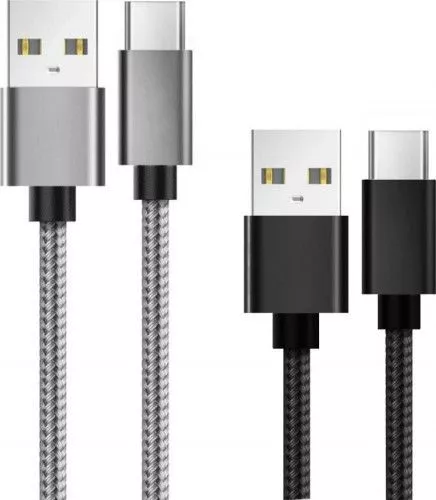 Set Cabluri de date Lemontti USB Type-C 5V1A 0.5m si 1m impletitura ...