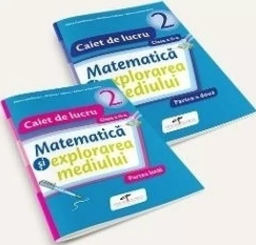 Set caiet matematica si explorarea mediului - Clasa 2 - Partea I+partea II - - domo.ro