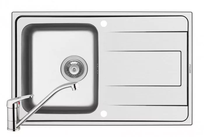 Set Pyramis chiuveta ALEA si baterie ACCEL 790x500mm reversibila pipa ...